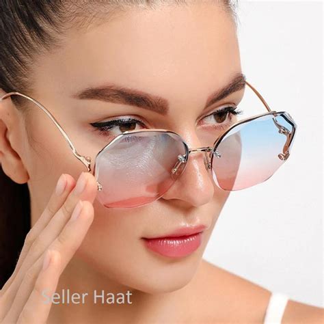 Rimless Sunglass For Women Bd