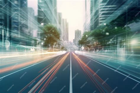 Premium Ai Image High Speed With Binary Code Numbers On Motion