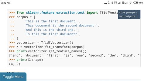 Scikit Learn What Is The Shape Of The Vector After It Passes Through The TfidfVecorizer Fit