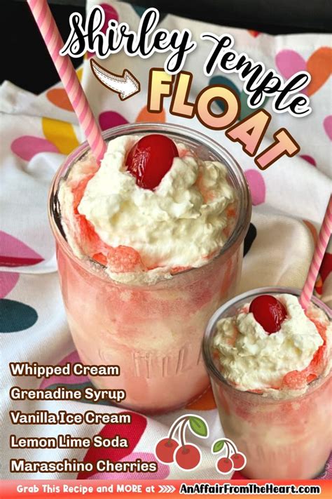 Shirley Temple Float Float Recipes Milkshake Recipe Easy Dessert Smoothie