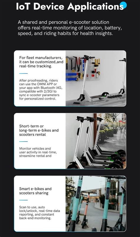 Iot Device Manufacturers Scooter Gps Tracker Factory Scooter Rental App Provider Omni