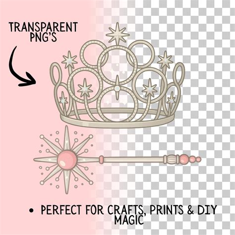 Glinda Crown And Wand Clipart Wicked Inspired Pngs Wizard Of Oz