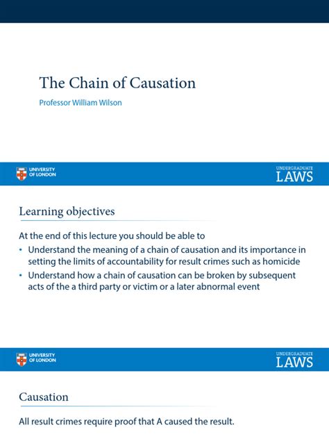 Ch 4 The Chain Of Causation Pdf Causation Law Causality