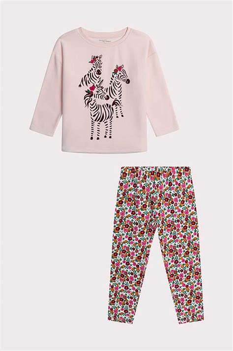 Dpam σετ παιδικές πιτζάμες με σχέδιο ζέβρες 2 τεμάχια Notos