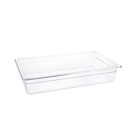 Vogue Polycarbonate 1 1 Gastronorm Container 100mm Clear U225