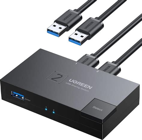 Ugreen Usb 3 0 Selector Bi Directional Usb Switch 2 In 1 Out 1 In 2 Out Usb Switcher 2