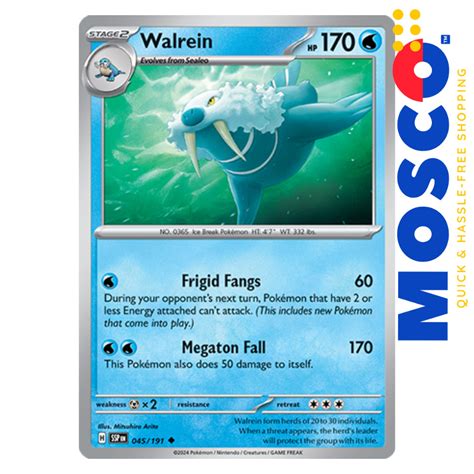 Walrein 045 191 Surging Sparks Pokemon Tcg Shopee Philippines
