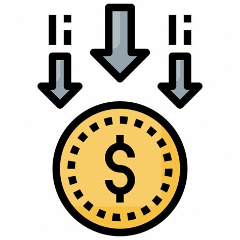 Cash Coin Decrease Loss Money Icon Download On Iconfinder