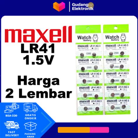 Baterai Ag Isi Lembar Maxell Mikro Alkaline Cell Ag Lr Isi Pcs Lembar