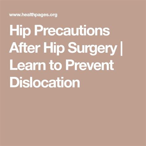 Lifetime Precautions After Hip Replacement At Isabella Embry Blog