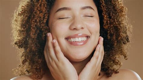 Premium Photo Face Of Happy Woman Natural Or Healthy Skin For