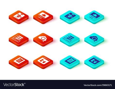 Set Server Data Report Broken File Data Web Vector Image