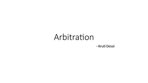 Arbitration And Conciliation Ppt