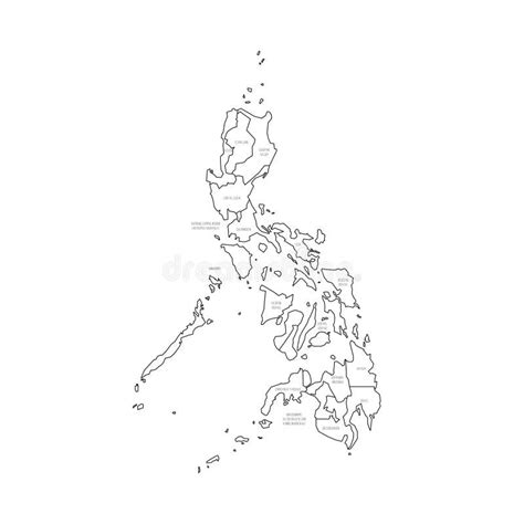 Philippines Political Map Of Administrative Divisions Stock Vector Illustration Of Design