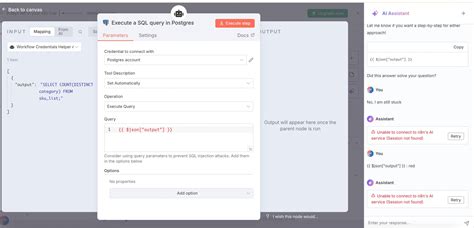 Execute A Sql Query In Postgres Failing To Take Input From Gemini Chat Model Output Questions