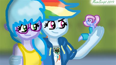 Rainbow Dash Nistee And Blue Streak As Humans By Musescript On Deviantart