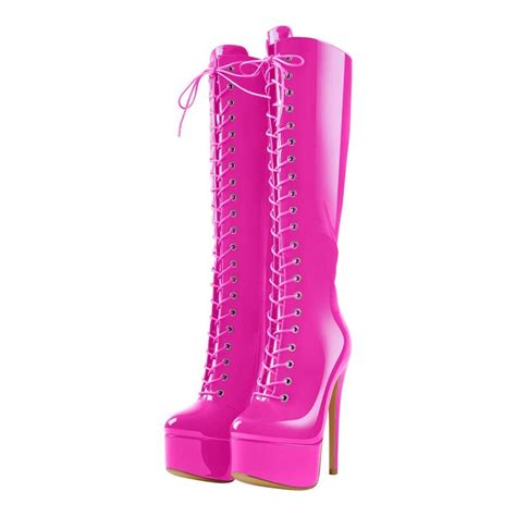 Hoofin It In Hot Pink Platform Knee High Boots The Drag Queen Store