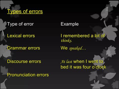 Error Correction New Teachers Training Ppt