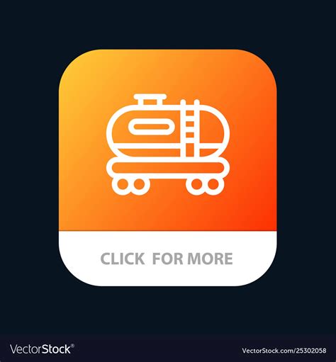 Oil Tank Pollution Mobile App Button Android Vector Image