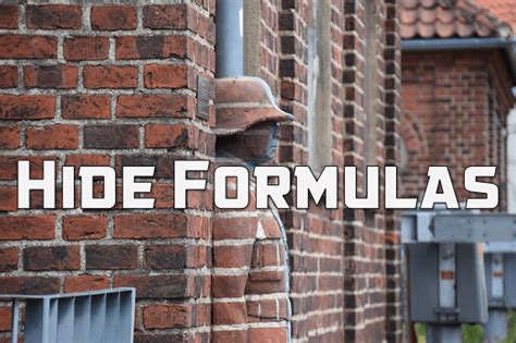 How To Hide Formula In Excel From Formula Bar