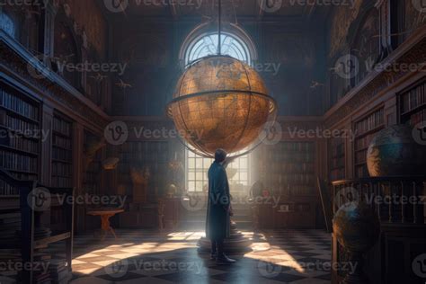 Astrological Globe Library Generate Ai 23123343 Stock Photo At Vecteezy