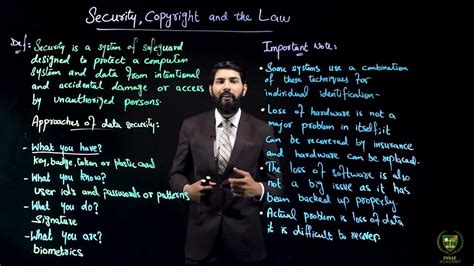 Overview Security Copyright And Law Part 02 11th Computer Science Chp 06 Lecture No