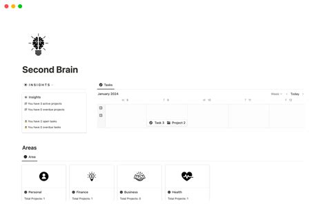 Second Brain Notion Template
