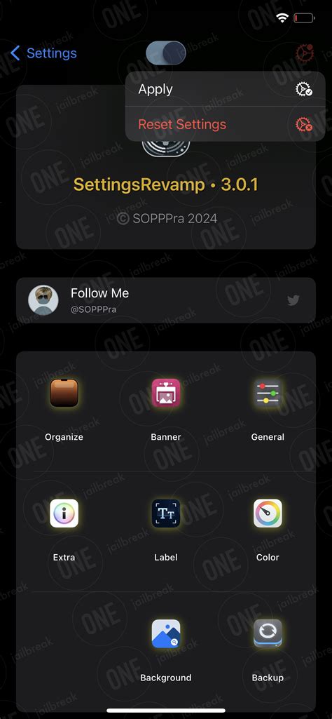 Settingsrevamp Repo Download The Tweak