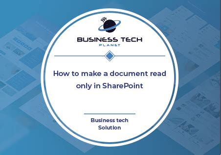 How To Make A Document Read Only In SharePoint Business Tech Planet