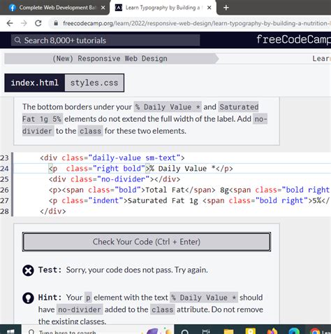 Html Building Nutrition Label Html Css The Freecodecamp Forum