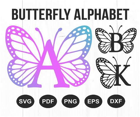 Butterfly Monogram Svg Butterfly Svg Butterfly Svg Bundle Butterfly