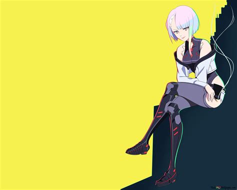 Lucy สบบหรจาก Cyberpunk Edgerunners netflix anime 8K ดาวนโหลดวอลเปเปอร