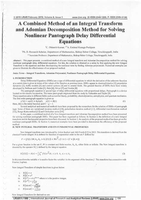 pdf a combined method of a new integral transform and adomian decomposition method for solving