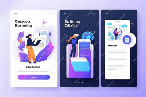 Premium Photo Web Onboarding Screens Ui Design Vector Template