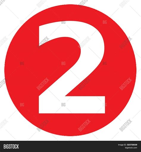 Number 2 Two Big Red Image And Photo Free Trial Bigstock