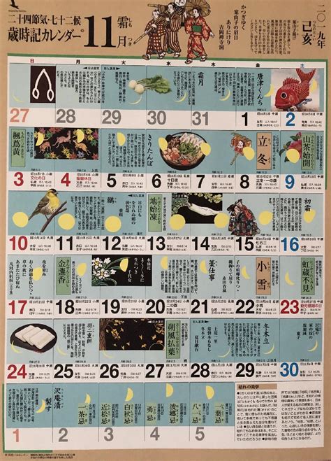 歳時記カレンダー11月 霜月 追浜 浦郷の風に乗せて