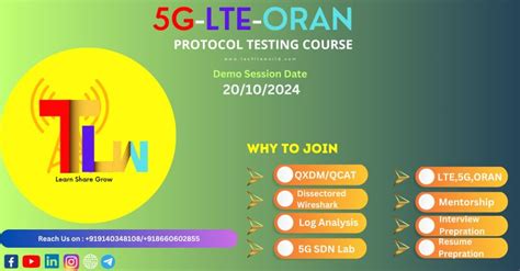 Protocol Testing Course Lte 5g Oran Registration Link G9ztrt2z Whatsapp