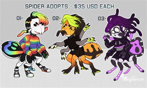 Spider Anthro Adoptables Closed By Lighterium On Deviantart