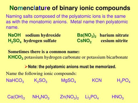 PPT NAMING IONIC COMPOUNDS PowerPoint Presentation Free Download ID 1219296