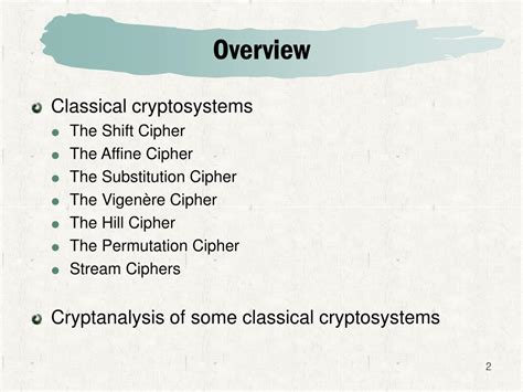 Ppt Classical Cryptography Powerpoint Presentation Free Download