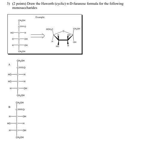 Solved Draw The Haworth Cyclic Alpha D Furanose