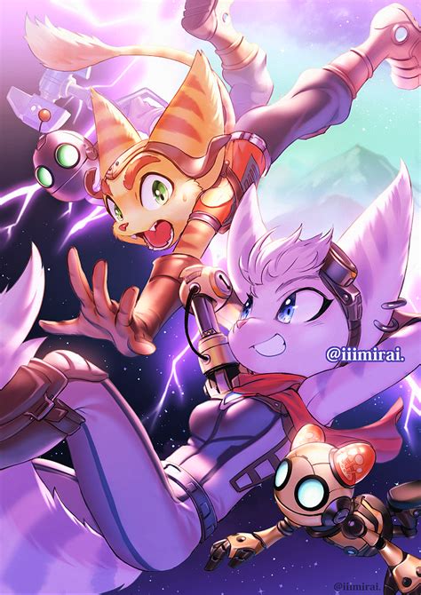 Ratchet Rivet Clank And Kit Ratchet And Clank And 1 More Drawn By