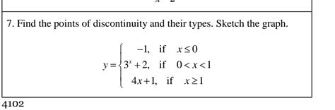 Solved Find The Points Of Discontinuity And Their Types