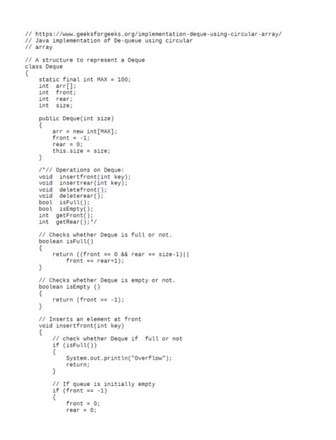 Solved Modify The Attached Dequejava To Simulate A Stack