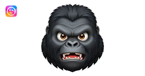 A Black Gorilla Angry Face Emoji Ai Emoji Generator