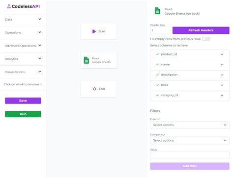 Syncing Google Sheets To Coda With Codelessapi