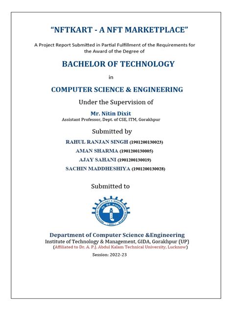 Final Year Project Report Format Pdf Cryptocurrency Applications Of Cryptography