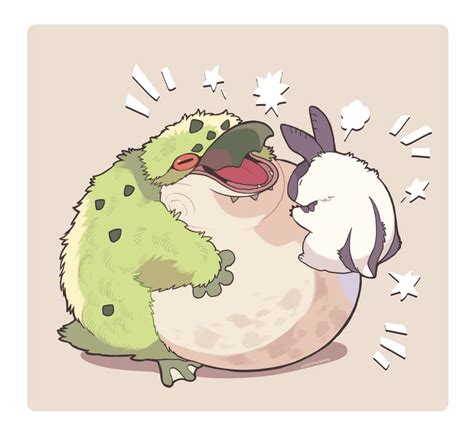 Lagombi And Tetranadon Monster Hunter Drawn By Ikuchiosutega Danbooru