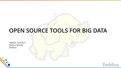 Open Source Tools For Big Data Ppt