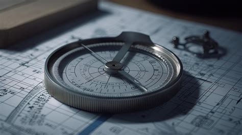 Premium Ai Image 3d Compass Illustration On The Table